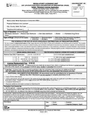 Fillable Online Dshs State Tx PURPOSE OF THIS APPLICATION Texas