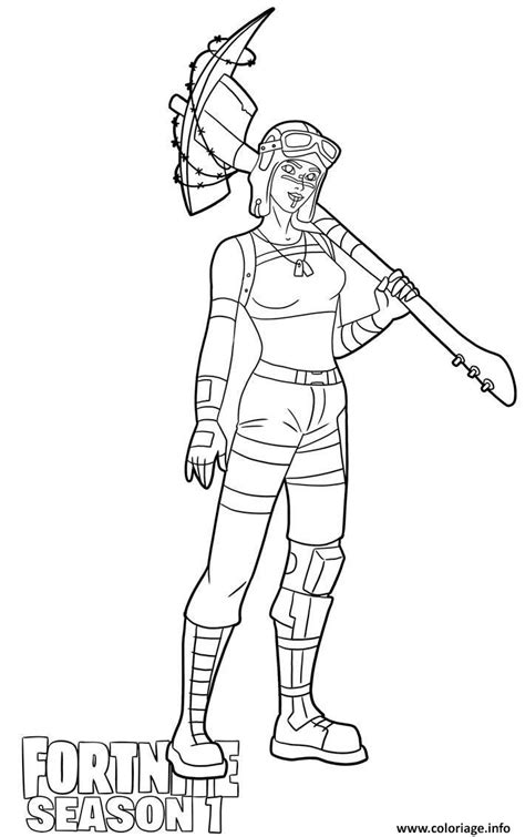 Coloriage Renegade Raider Skin From Fortnite Season 1 Dessin Fortnite à