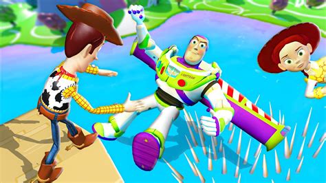 Gmod Ragdolls Buzz Lightyear Vs Woody Jessie From Toy Story Youtube