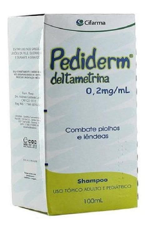 Pediderm Deltametrina Piolho Lendeas Escabin Shampoo 100ml