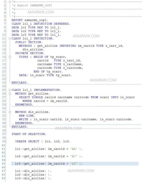 object oriented abap local class