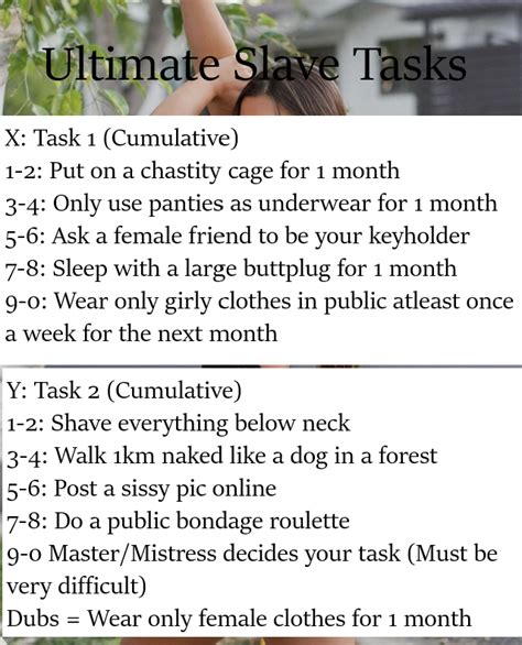 Ultimate Slave Tasks Fap Roulette