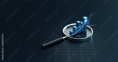 Growth Strategy Business Graph Analysis Concept On Finance Chart Data