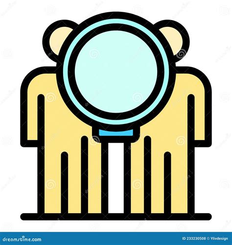 Vector De Esquema De Color De Icono De Sociología Pública Ilustración
