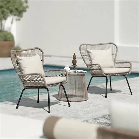 Conjunto De Muebles Modernos Para Exteriores Sillas De Mimbre Para Balc