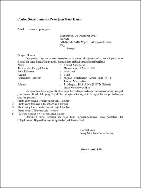 Contoh Surat Lamaran Kerja Untuk Mahasiswa Yang Masih Kuliah Contoh