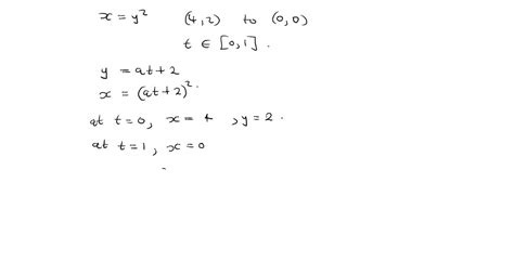 solved find a parametrization x quad x t quad y quad y t quad t in[0 1] for the given