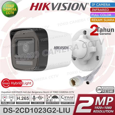 IP CAMERA 2MP HIKVISION DS 2CD1023G2 LIU IP KAMERA POE COLORVU AUDIO