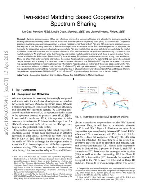 pdf two sided matching based cooperative spectrum sharing