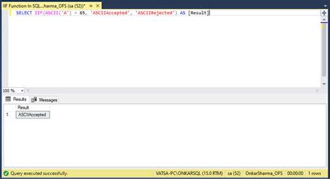 Iif Function In Sql Server