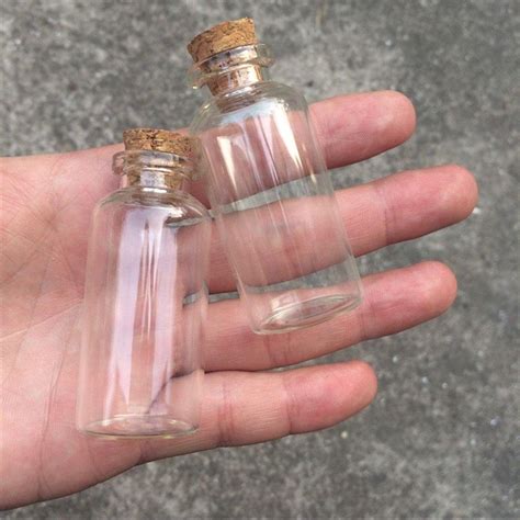 Kleine Glazen Mini Flesjes Met Kurk Deksel Dop Lege Glas Decoratie