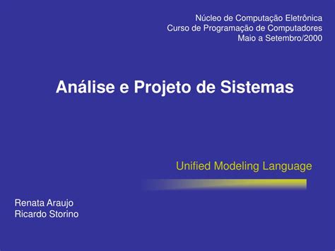 PPT Análise e Projeto de Sistemas PowerPoint Presentation free