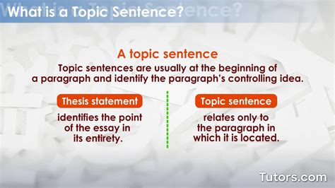 Writing Topic Sentences Purpose Structure And Examples