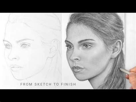 How To Draw And Shade A Portrait Using Graphite Pencils YouTube