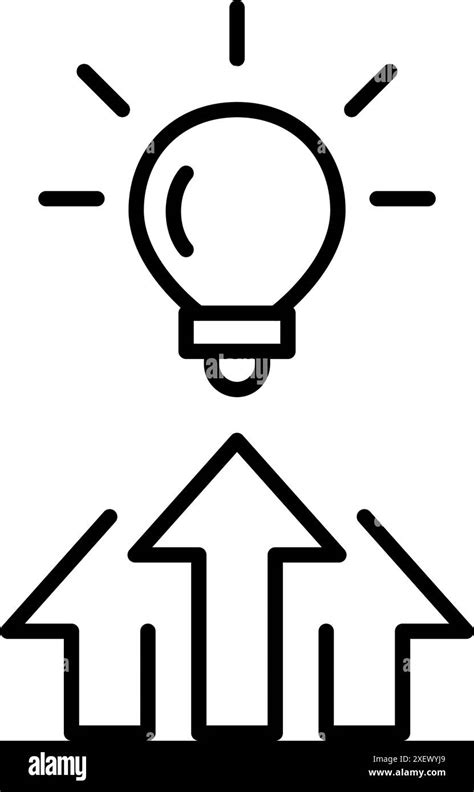 Arrows Up And Light Bulb Growth Success And Innovation Ideas