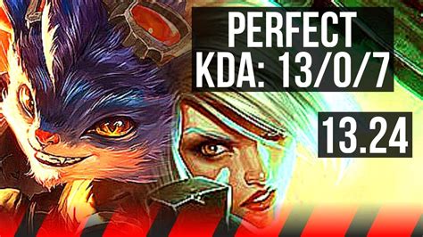 RUMBLE Vs RIVEN TOP 13 0 7 Legendary 600 Games KR Diamond 13