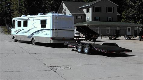 Tow Your Car Behind Your Rv With Kaufman Car Trailers Car Trailer