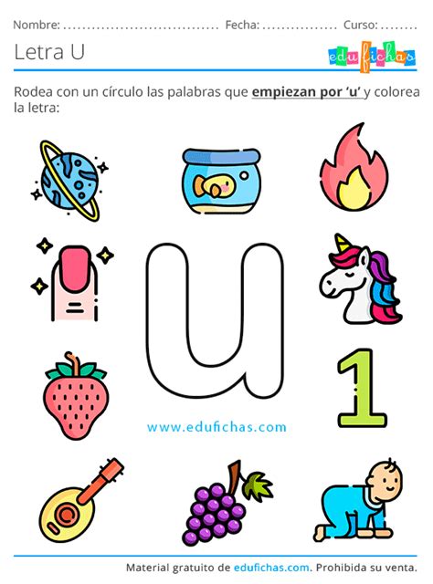 Letra U Fichas De Actividades Con Las Vocales PDF Gratis En 2022