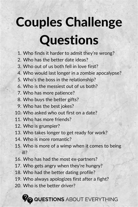 102 Fun Couples Challenge Questions For Instagram And Tiktok Couples Challenges Healthy
