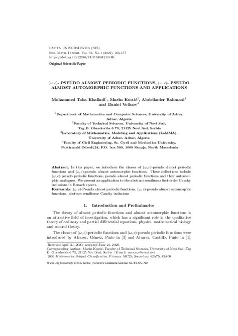 pdf andomega c pseudo almost periodic functions andomega c pseudo almost automorphic