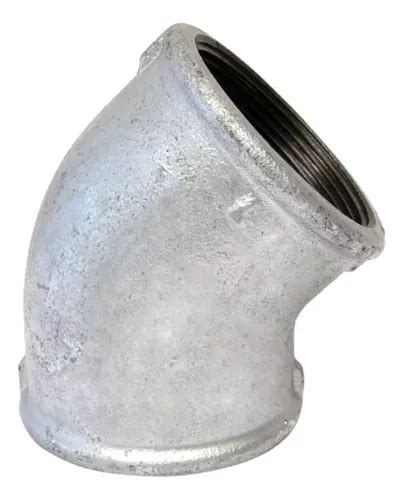 Cotovelo Galvanizado 45 Graus 21 2 Polegada Joelho Bsp MercadoLivre