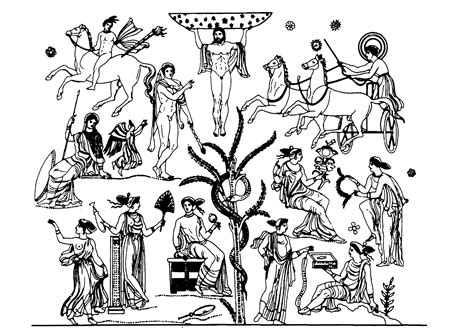 Eroi Ed Eroine Della Mitologia Greca Pagine Grecia Antica Da Colorare