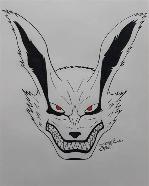 Naruto E Kurama Desenho Facil