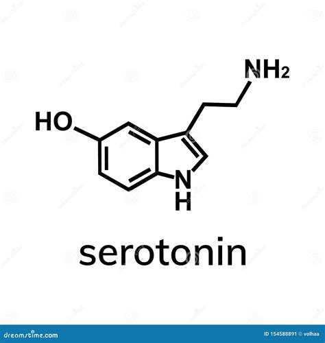 Serotonin Chemical Formula Stock Vector Illustration Of Biochemistry