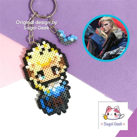 Chaveiro Sova Jogo Valorant Hama Perler Beads Shopee Brasil