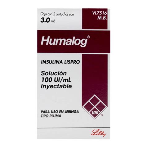 Humalog Ui Ml Soluci N Inyectable Pzas De Ml C U Walmart