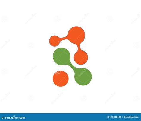 Dise o Del Ejemplo Del Vector Del Logotipo De La Mol cula Ilustración