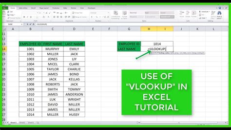 how to use vlookup function in excel tutorial youtube