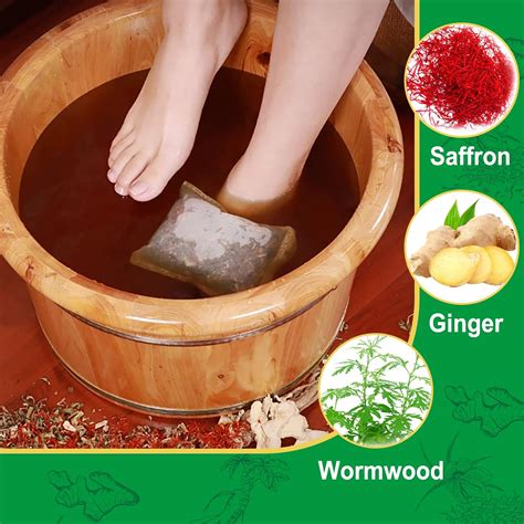 Buy Lymphatic Drainage Ginger Foot Soak12Pack Natural Mugwort Herb