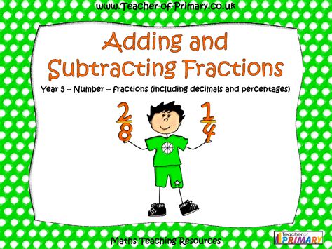 adding and subtracting fractions powerpoint math 4th grade