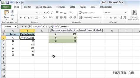 Funci N Si Anidada En Excel Youtube