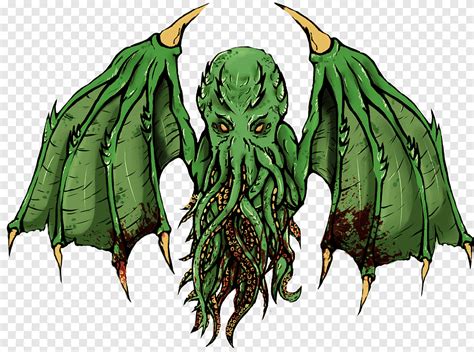 Green Octopus With Wings Art T Shirt Cthulhu God Of War Chains Of