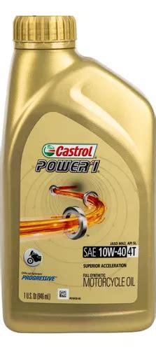 Aceite Moto Castrol Sintético Power 1 4t 10w40 X 946ml Envío gratis
