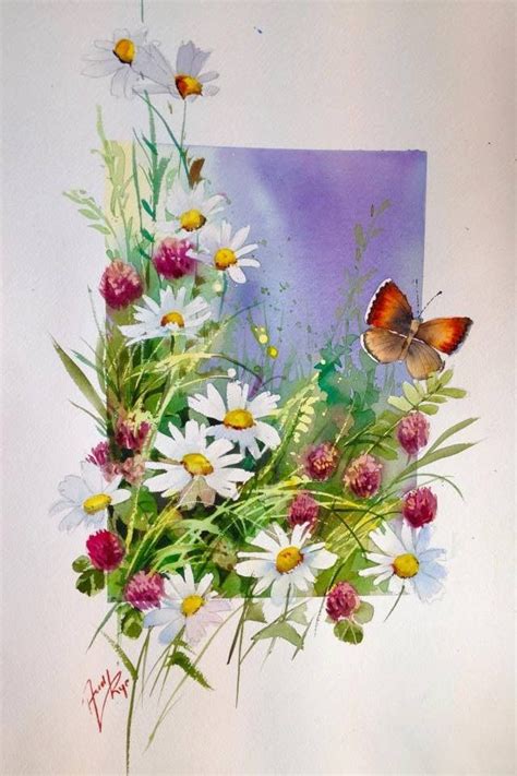Pin by Tülin Uncu on Süsen Flower art painting Watercolor flower art