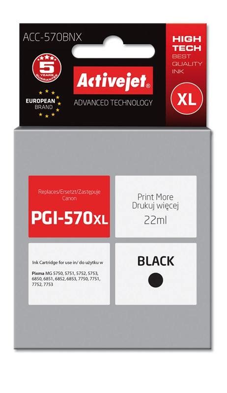 Tusz Activejet Acc Bnx Canon Pgi Bk Xl Supreme Ml Czarny Chip