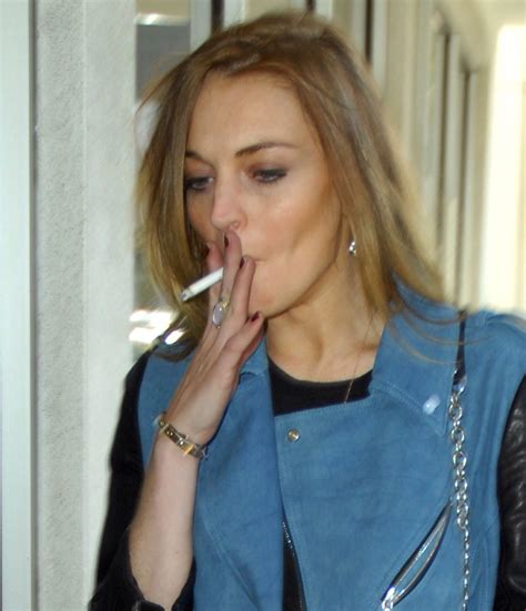 A Photoset Of Lindsay Lohan Smoking Thank Me For It Later