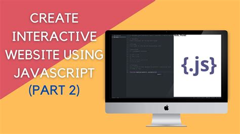 how to create interactive website using javascript part2 step by step tutorial youtube