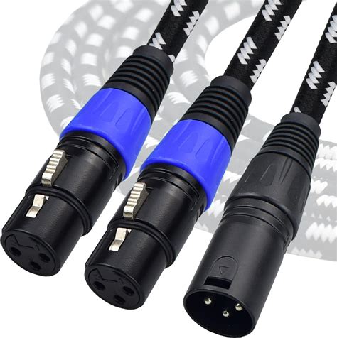 Amazon SiYear 1 5FT Balanced Microphone Patch Y Cable Cords XLR