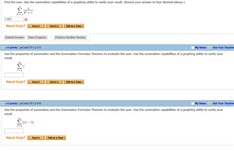 solved find the sum use the summation capabilities of a