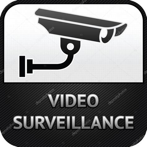 Símbolo de CCTV vigilância por vídeo câmera de segurança de sinal