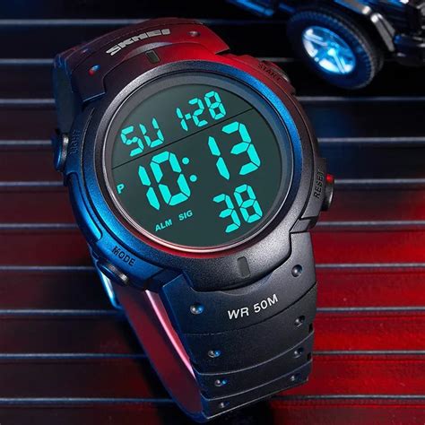 SKMEI 1068 Men Outdoor Pioneer Sport LED Digital Watch Waterproof
