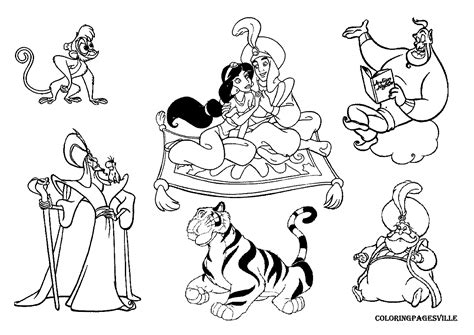 Dessins Aladdin Films d animation à colorier Coloriages à imprimer