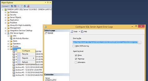 Dinesh S Blog Being Compiled SQL Server Agent Error Are