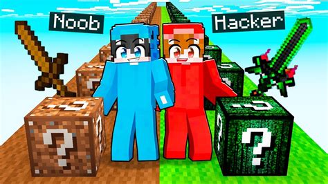 Espada NOOB vs Espada HACKER en Desafío de LUCKY BLOCKS Minecraft YouTube