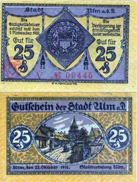 Pfennigs City Of Ulm Notgeld Numista