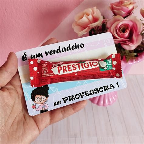 Cartão Prestígio Brinde Dia dos Professores Elo7